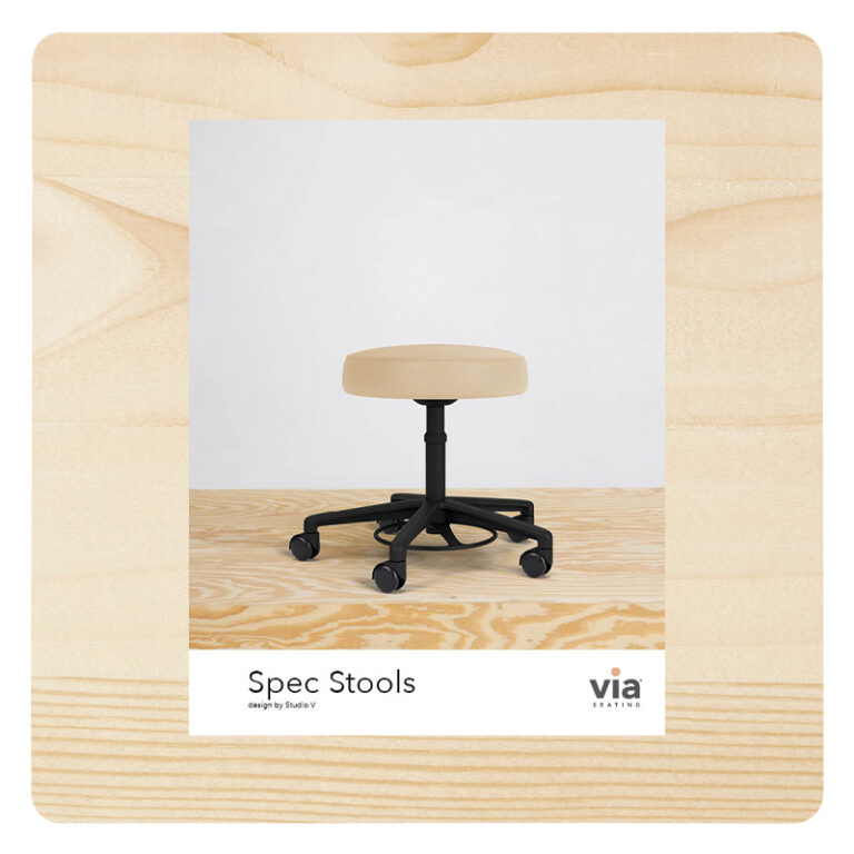 Spec Stool cut sheet - Via Promo Shop